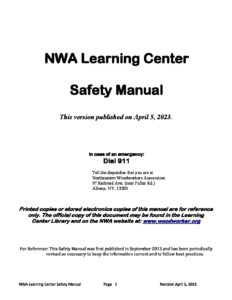 NWA_LCOC_Safety_Manual_April_2023 – Northeastern Woodworkers Association